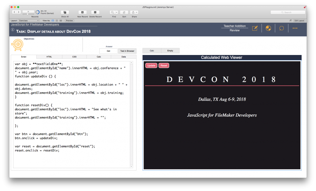 DevCon 2018: JavaScript for FileMaker Developers » Proof+Geist